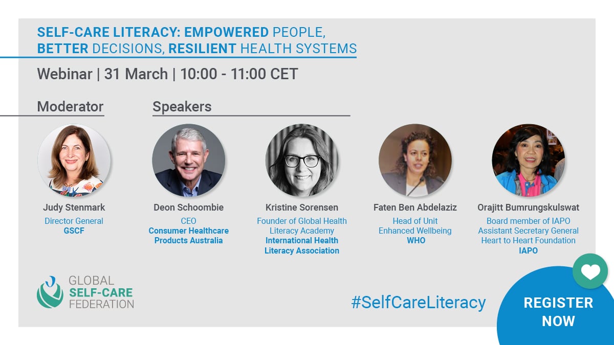 Gscf Self Care Literacy Webinar Global Self Care Federation